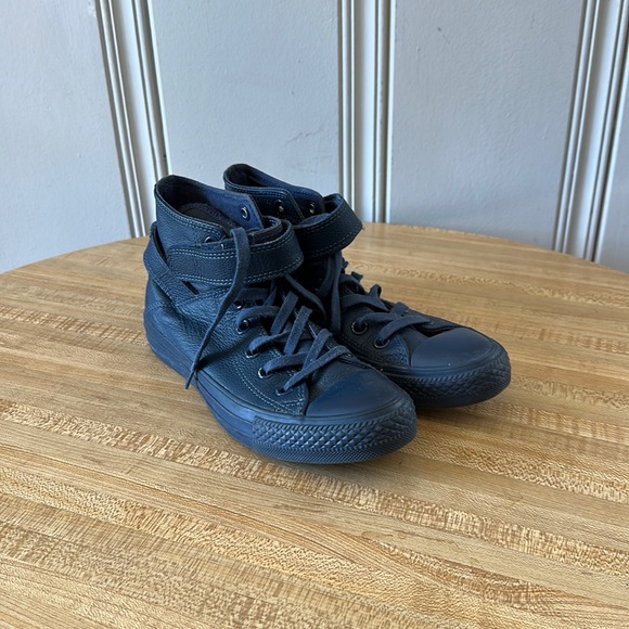 Converse | Shoes | Converse All Star Navy Leather Hightop | Poshmark
